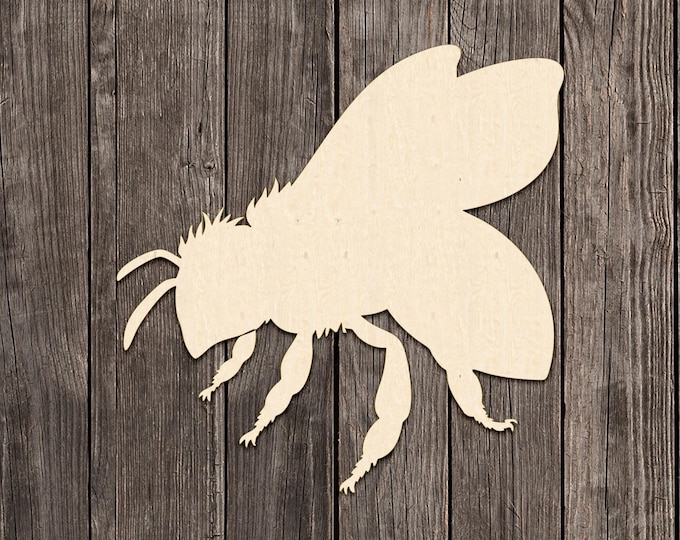 Cute Bee Side View Wood Cutout-detailed-choose A Size-diy Crafts-bee ...