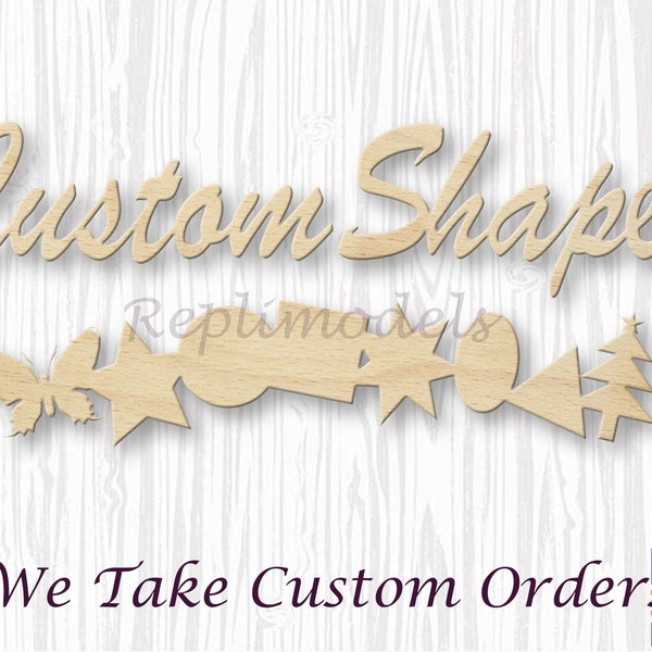 Custom Wood Cutout Shape Ornaments - Etsy