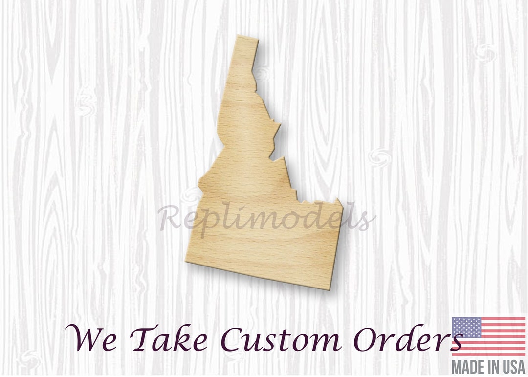Idaho ID State Borders Territory Shape Wood Cutout Various Sizes for ...