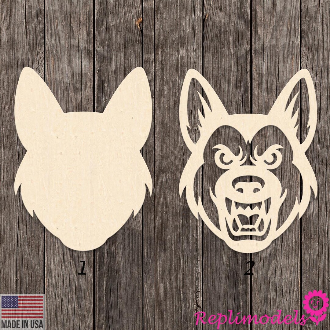 Fierce German Shepherd Face Head Design Warning Sign Wall Decor Art ...