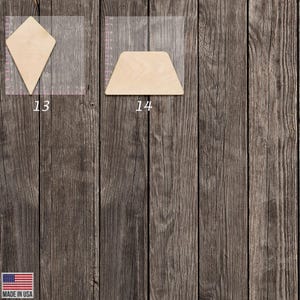 Rounded Corners Geometric Shape Blank Wood Cutout Various Sizes for DIY ...