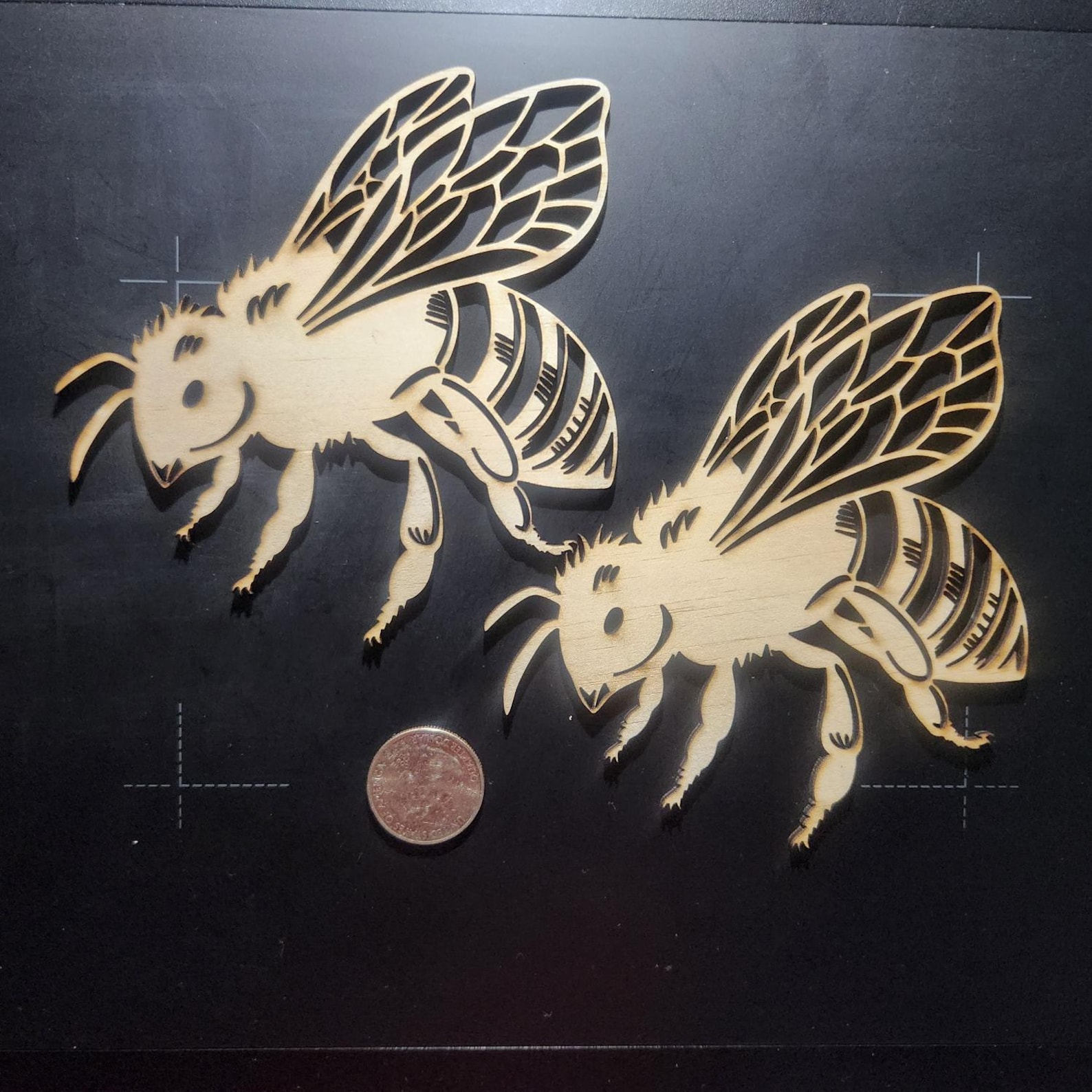 Honey Bee Design Shape Wall Decor Art Wood Engraved Cutout Various ...