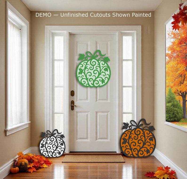 Pumpkin Design Cut Fall Autumn Thanksgiving Harvest Decor Gift Filigree ...