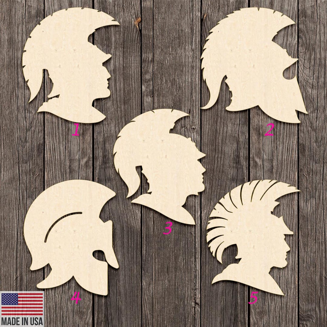 Roman Centurion/ Gladiator Helmet Various Shapes Wood Cutout Various ...