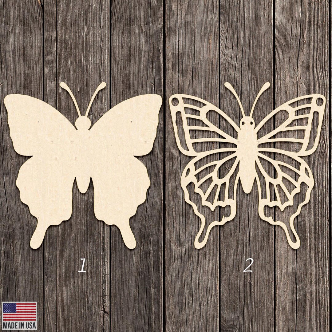Swallowtail Butterfly Design Wooden Cutout Shape for Decor & Crafts ...