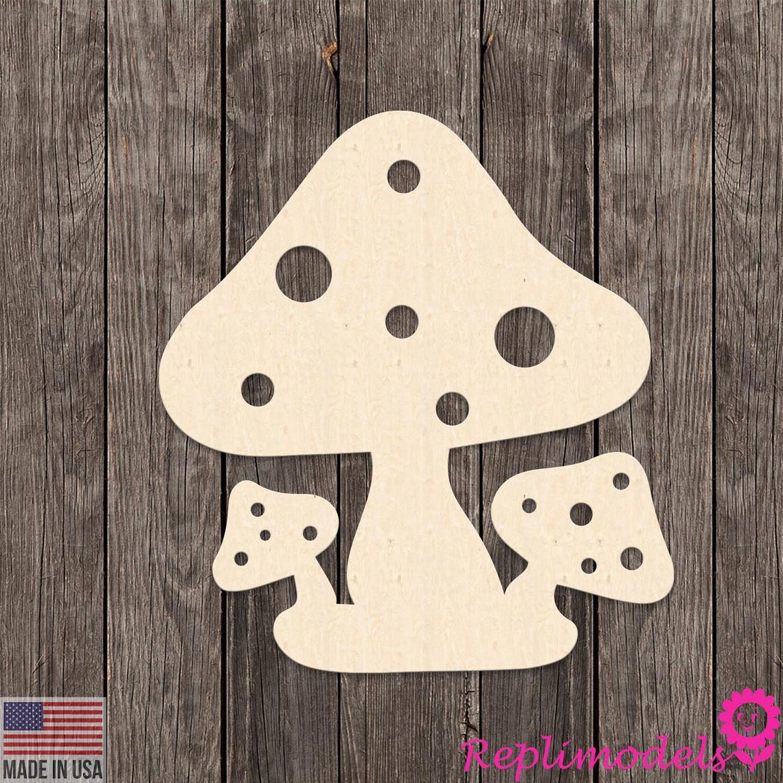 Mushroom Trio/ Mushroom Group Shape - Design Cut Shape Cut Wood ...
