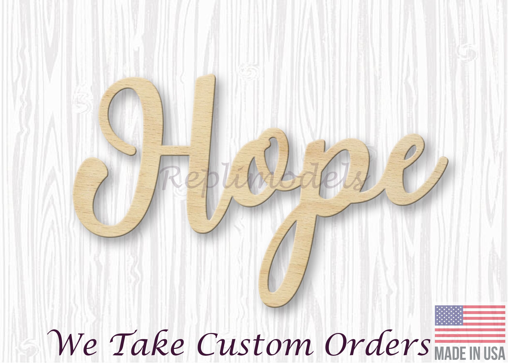 Hope Word Shape Wood Engraved Cutout Various Sizes for DIY - Etsy