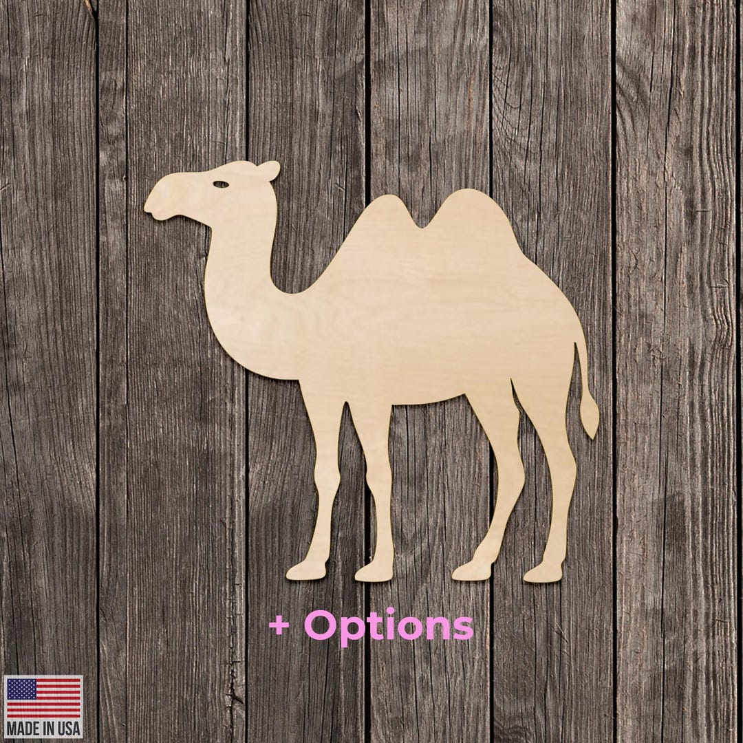 Desert Camel Shape Wood Cutout Various Sizes for DIY (unfinished Wood ...
