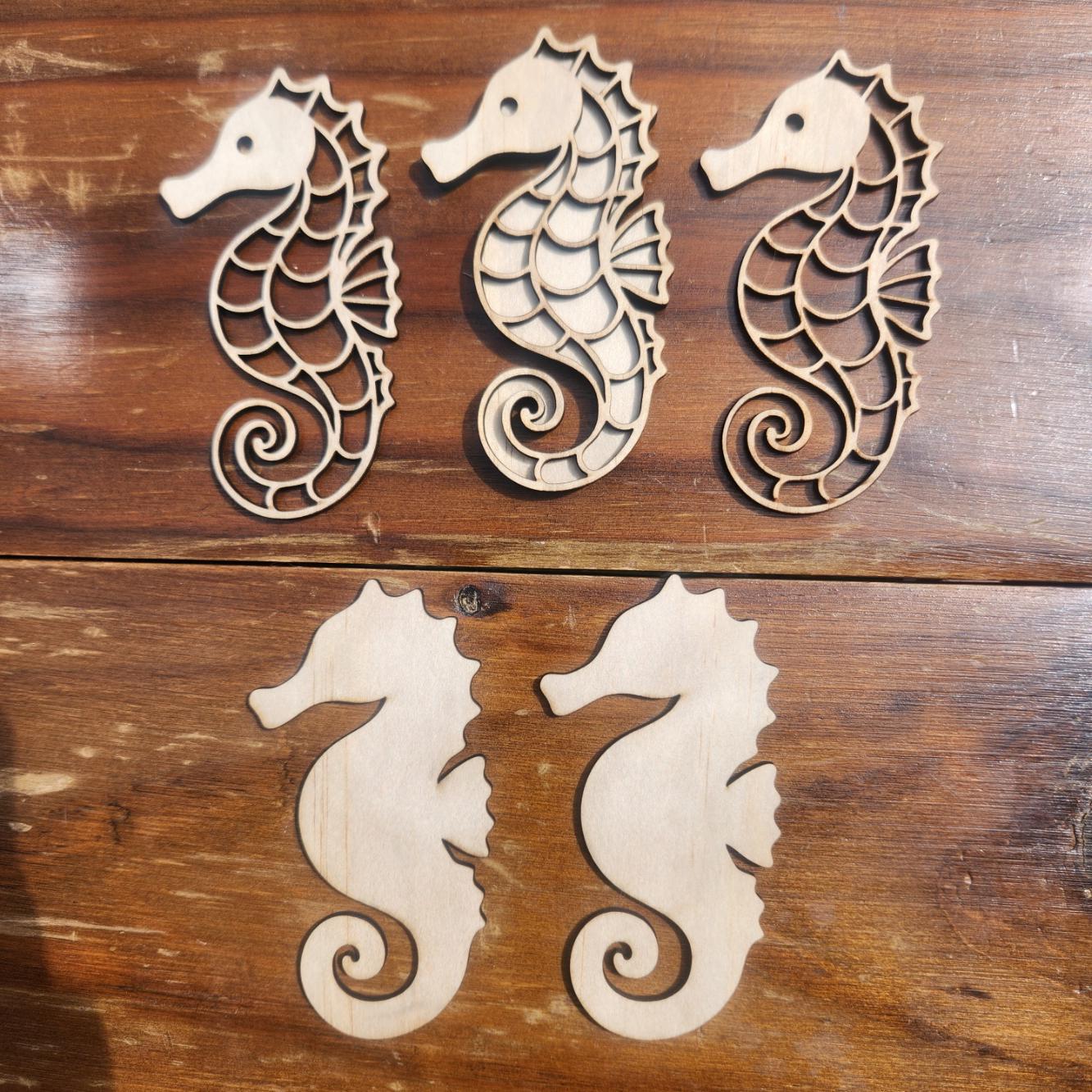 Diseño de caballito de mar (superposición opcional), decoración de vida ...