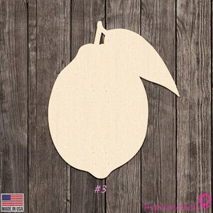Lemon Branch Bundle Design Wooden Cutout Shape for Decor & Crafts ...