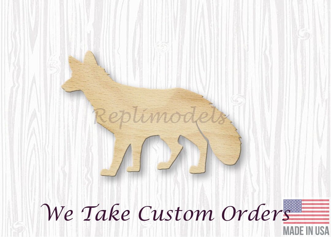 Fox Shape Wildlife Wood Cutout Various Sizes for DIY (unfinished Wood ...