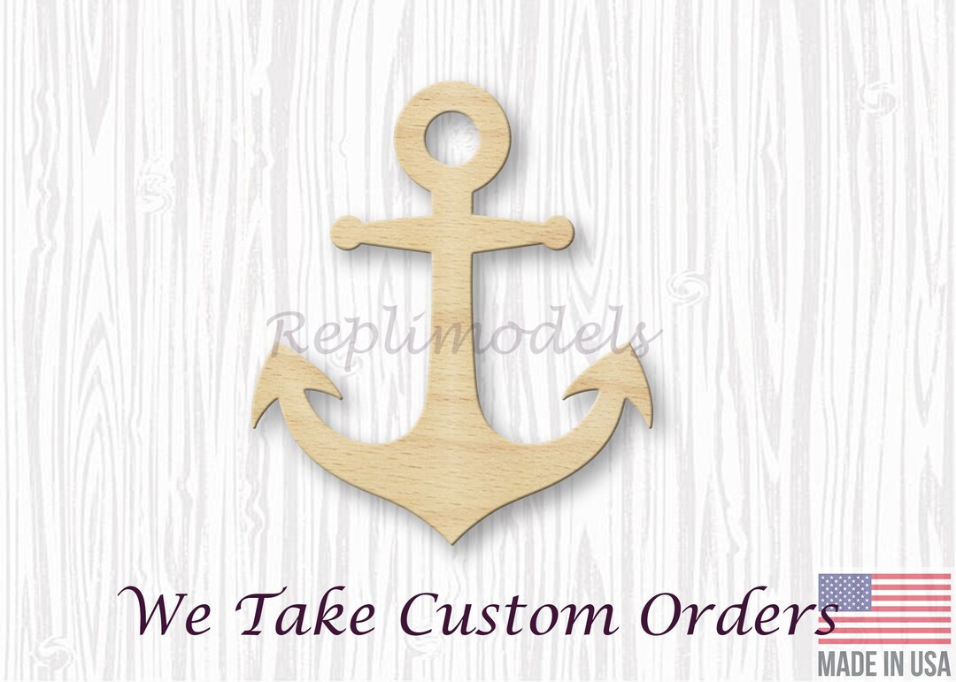 Anchor Shape Wood Cutout Various Sizes for DIY (unfinished Wood) - Etsy