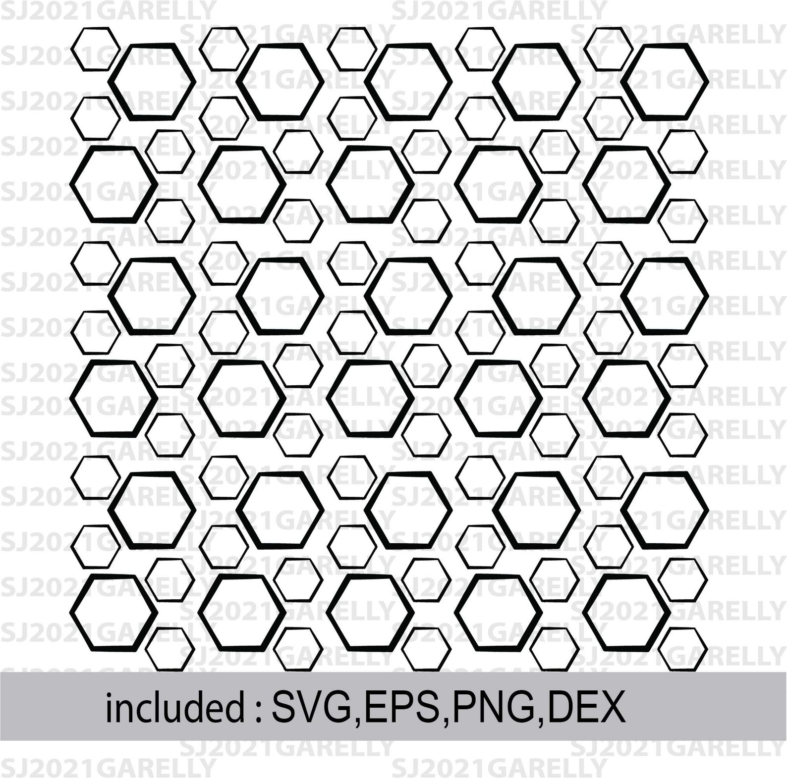 Pentagon Pattern SVG Circle SVG PNG Oval rectangle | Etsy