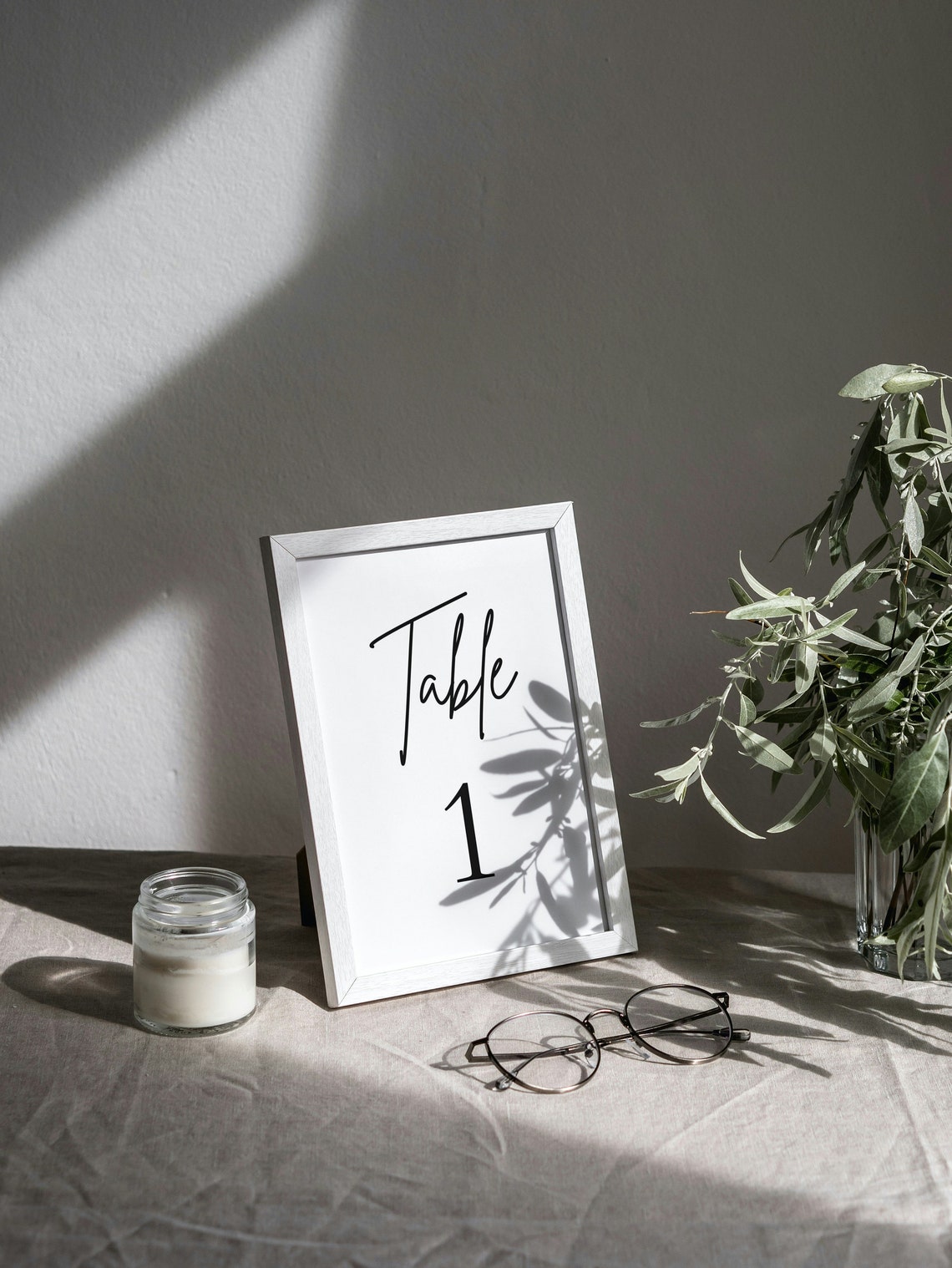 INSTANT DOWNLOAD Minimalist Table Number - 5x7 - Table Numbers ...