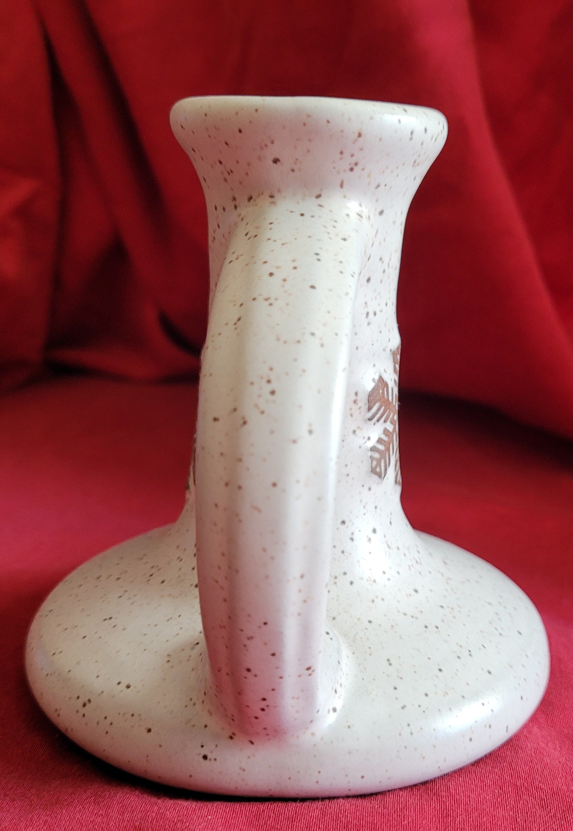 Snowflake Candlestick Holder Onion River Pottery - Etsy