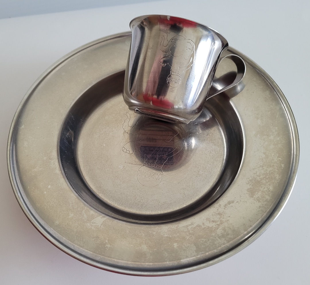 Lundtofte Denmark Stainless Steel Child's Bowl and Cup - Etsy