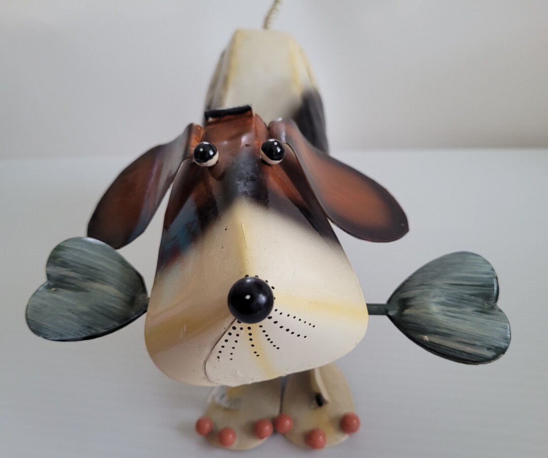 Metal Beagle Dog With a Bone Sculpture - Etsy