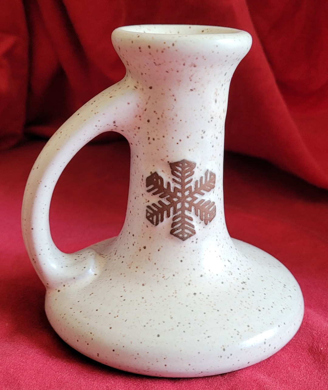 Snowflake Candlestick Holder Onion River Pottery - Etsy