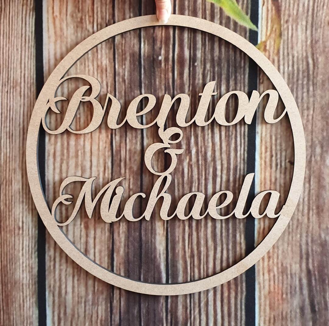 Wooden Name Sign: Personalised Wedding Day Decor - Etsy