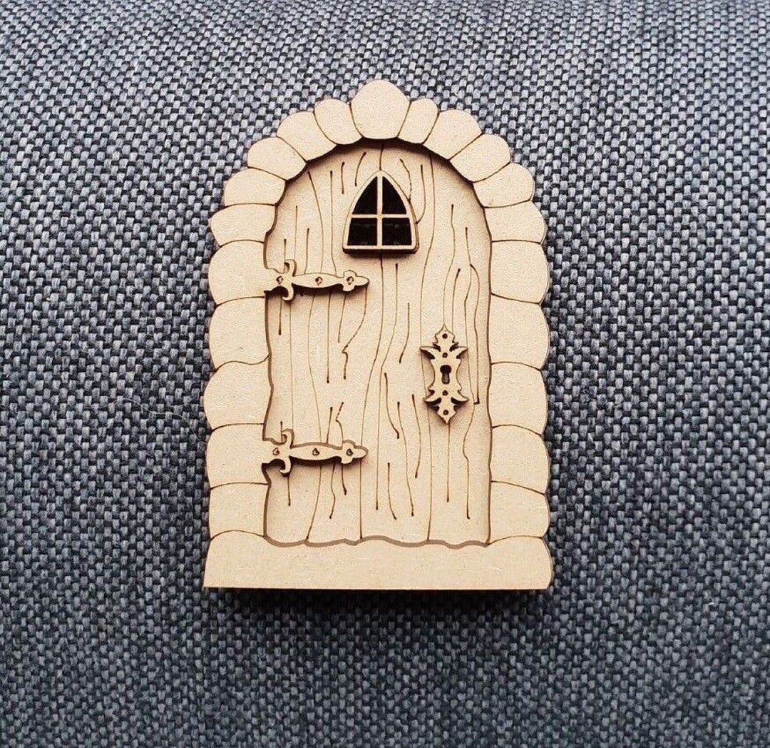 MDF Shape Mini Fairy Door KIT Ready to Decorate Gift 10cm X 7cm - Etsy UK