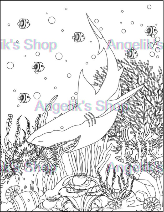Bundle, Ocean Theme, Ocean Animals to Color, 75 Ocean Animals to Color ...
