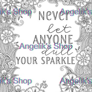 Bundle, Inspirational Quotes, Inspirational Quotes to Color, Coloring ...