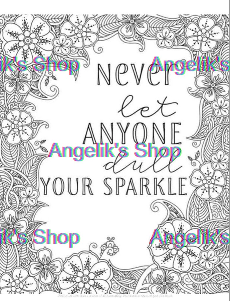 Bundle, Inspirational Quotes, Inspirational Quotes to Color, Coloring ...