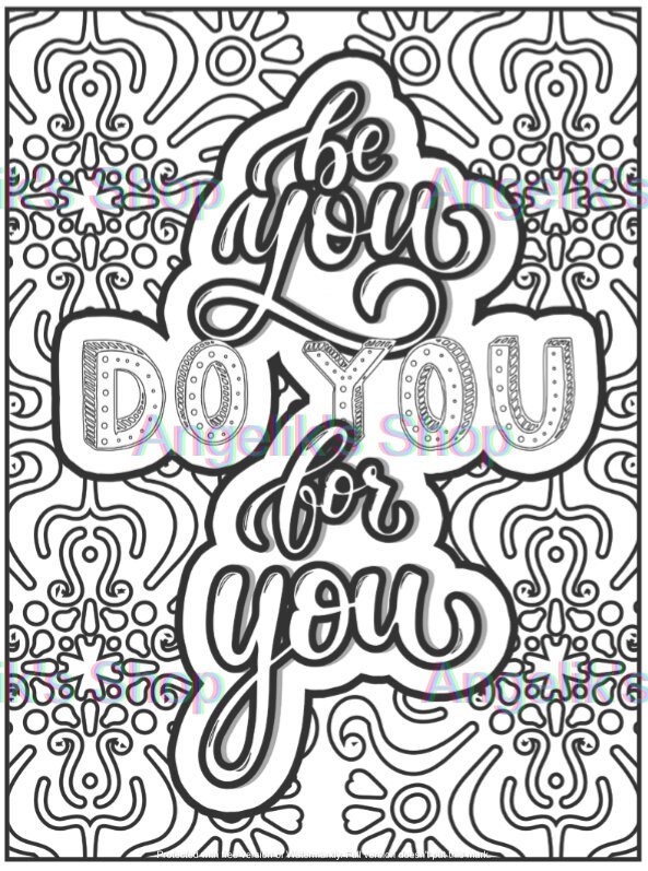 Bundle, Inspirational Quotes, Inspirational Quotes to Color, Coloring ...