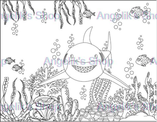 Sharks Theme, Sharks to Color, 30 Sharks to Color, Animal for Adults to ...