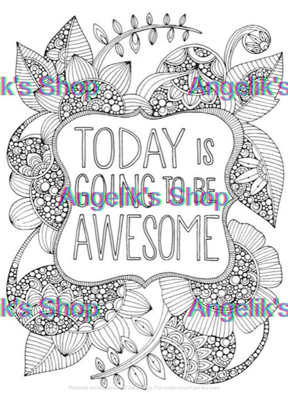 Bundle, Inspirational Quotes, Inspirational Quotes to Color, Coloring ...