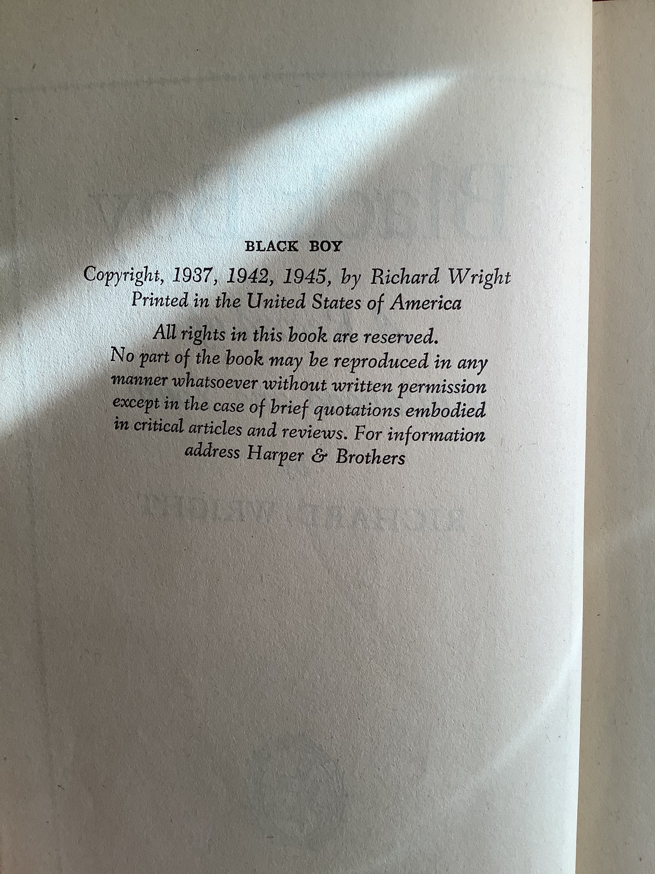 Richard Wright Black Boy Vintage Hardcover 1945 - Etsy