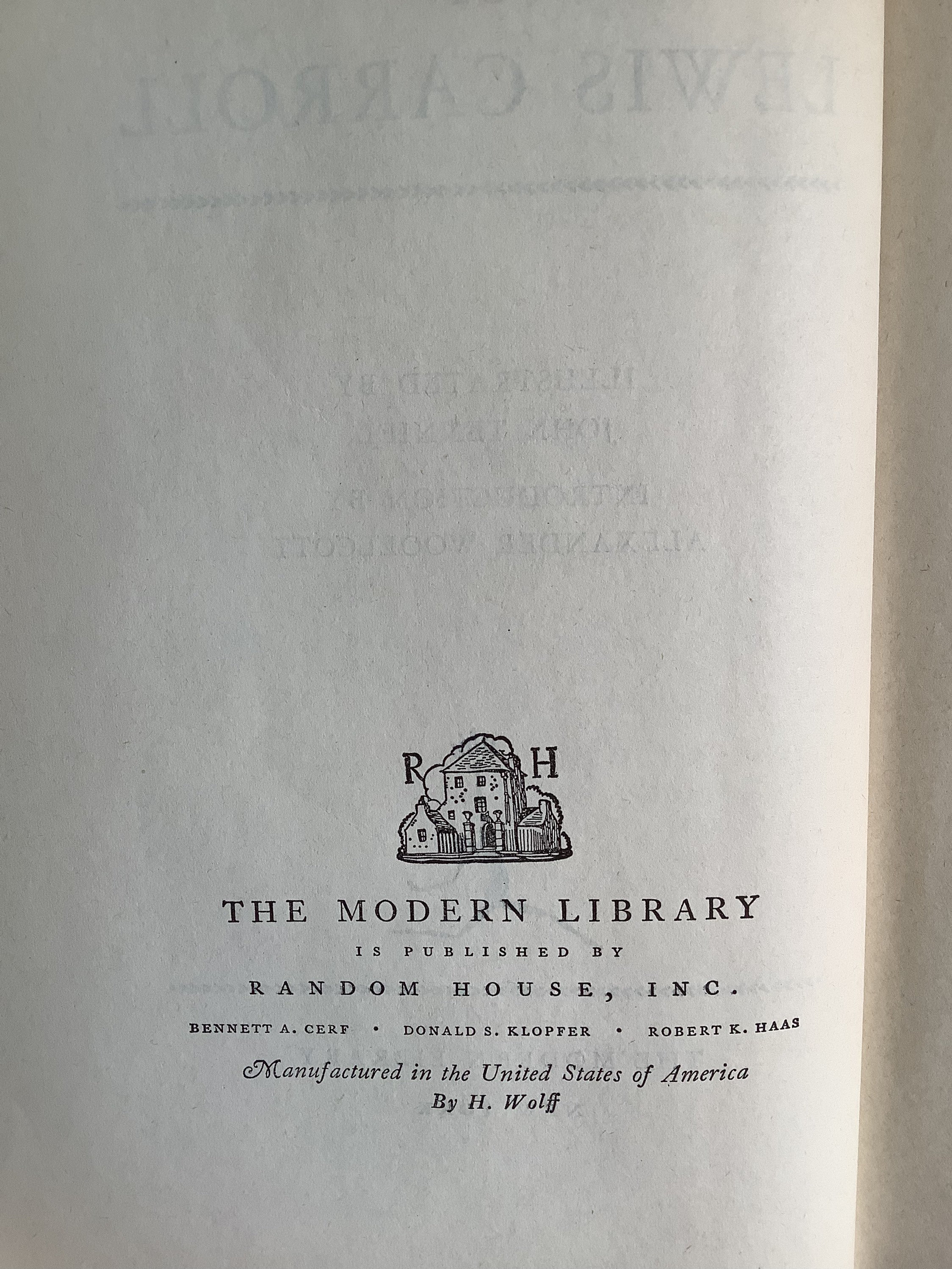 The Complete Works of Lewis Carroll Modern Library Giant G28 Vintage ...
