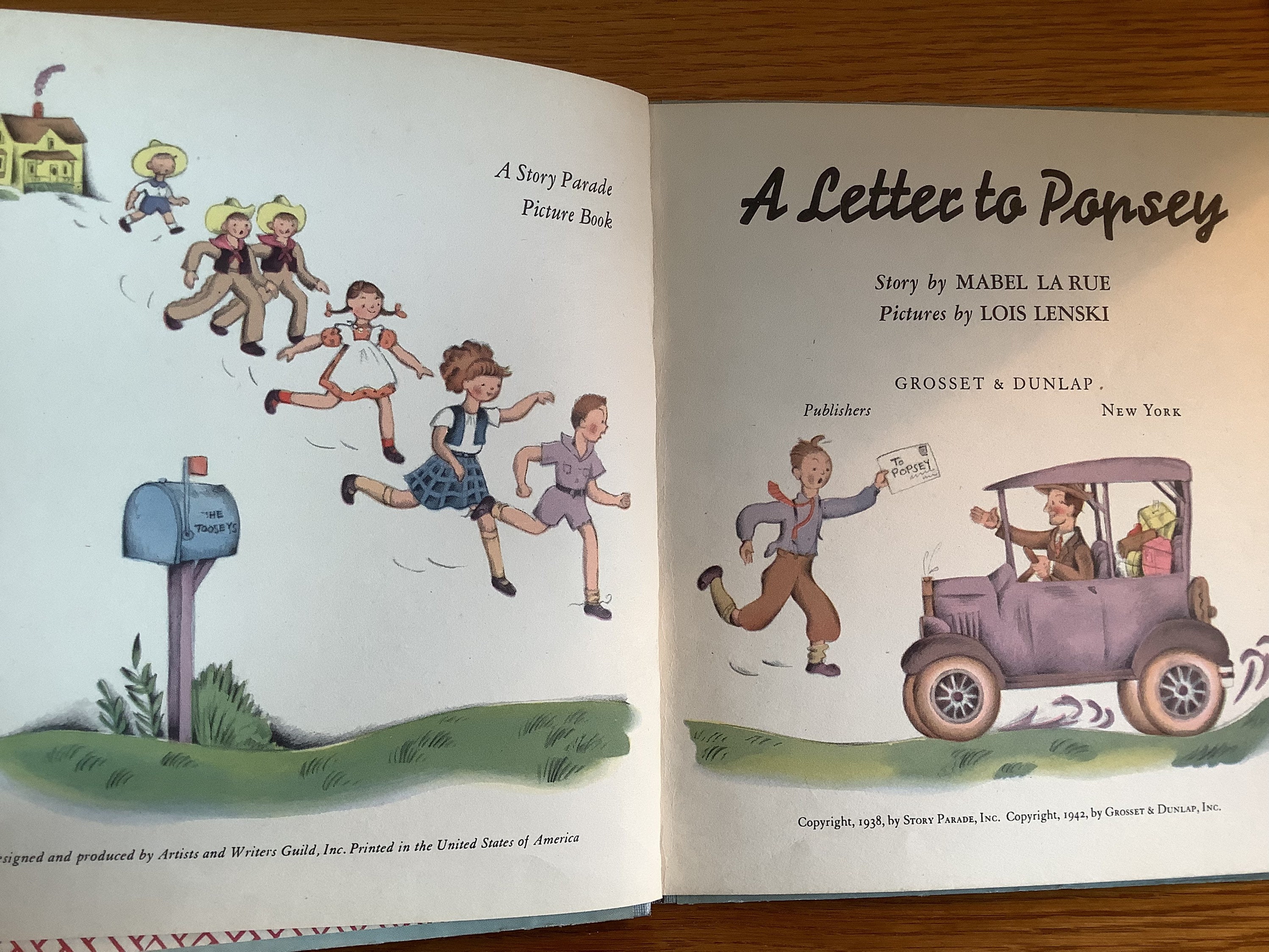 A Letter to Popsey Vintage Childrens Book Illustrated by Lois Lenski ...
