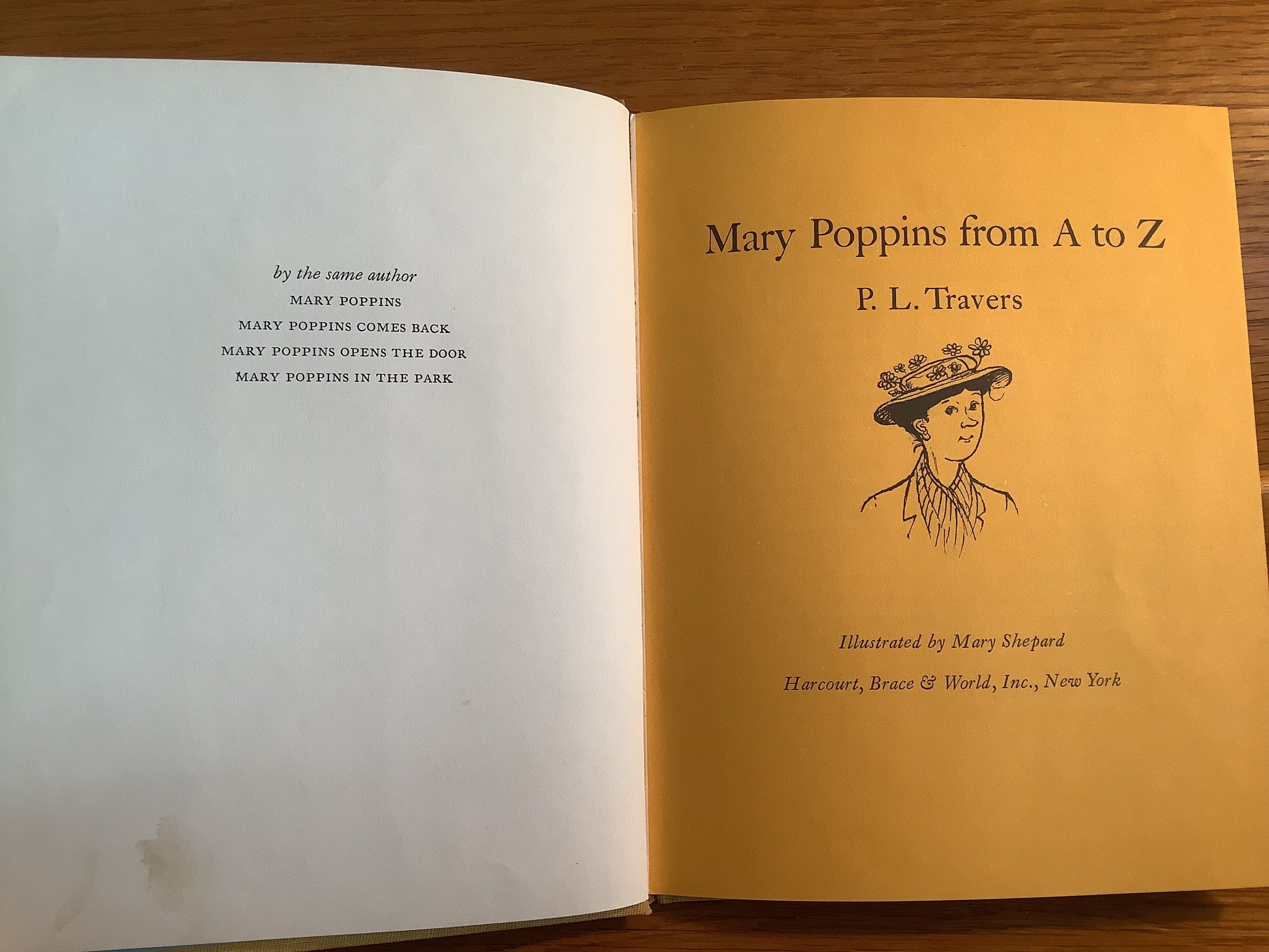 Mary Poppins From A to Z P.L. Travers Illustrated by Mary Shepard 1962 ...