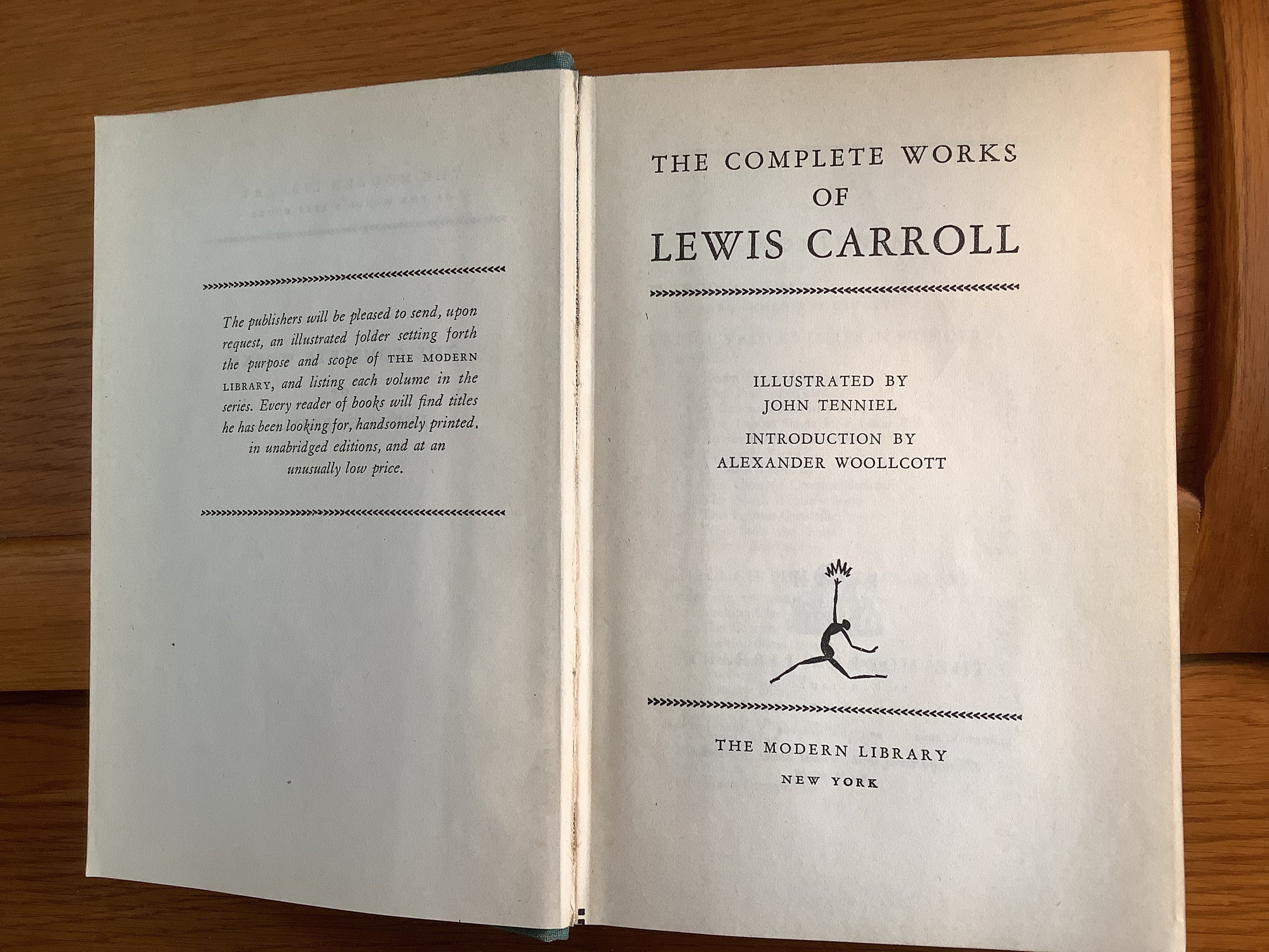 The Complete Works of Lewis Carroll Modern Library Giant G28 Vintage ...