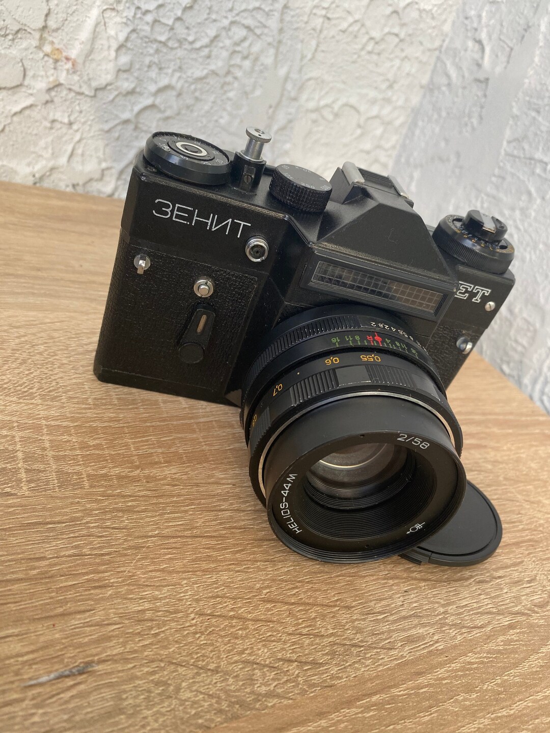 Zenith Black Edition Rare Soviet Film SLR Camera With "helios 44m" Lens ...