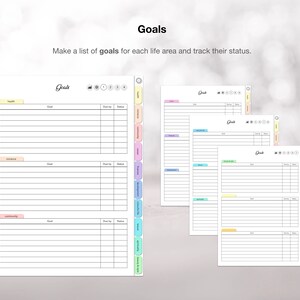 Wheel of Life Digital Planner | Life Balance Template Goal Setting ...