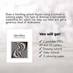 Optical Illusion Drawing Tutorial, Line Art Tutorial, Zentangle Drawing ...