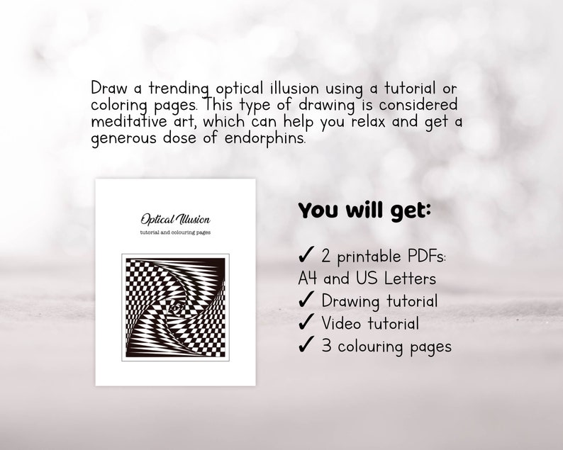 Optical Illusion Drawing Tutorial, Line Art Tutorial, Zentangle Drawing ...