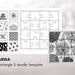 Puzzle. Zentangle and Doodles Printable Drawing Template, Line Art and ...