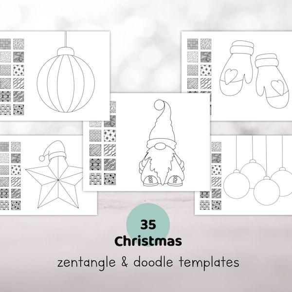 Zentangle Christmas - Etsy