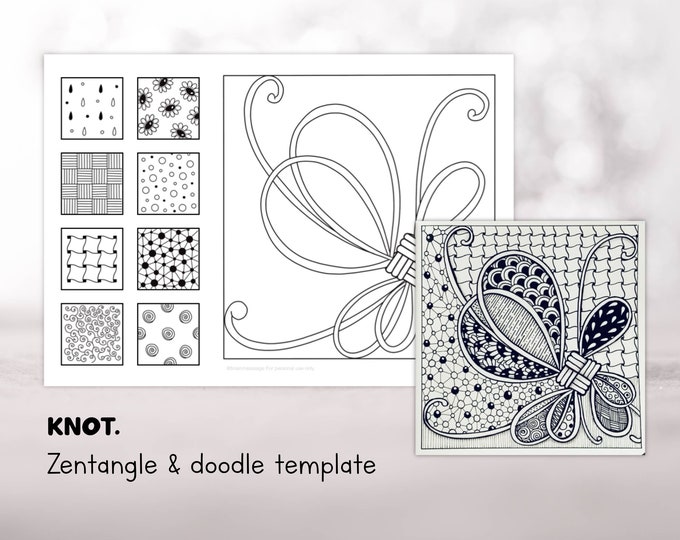 Zentangle Drawing Templates, 56 Training Sheets for Learning 20 ...