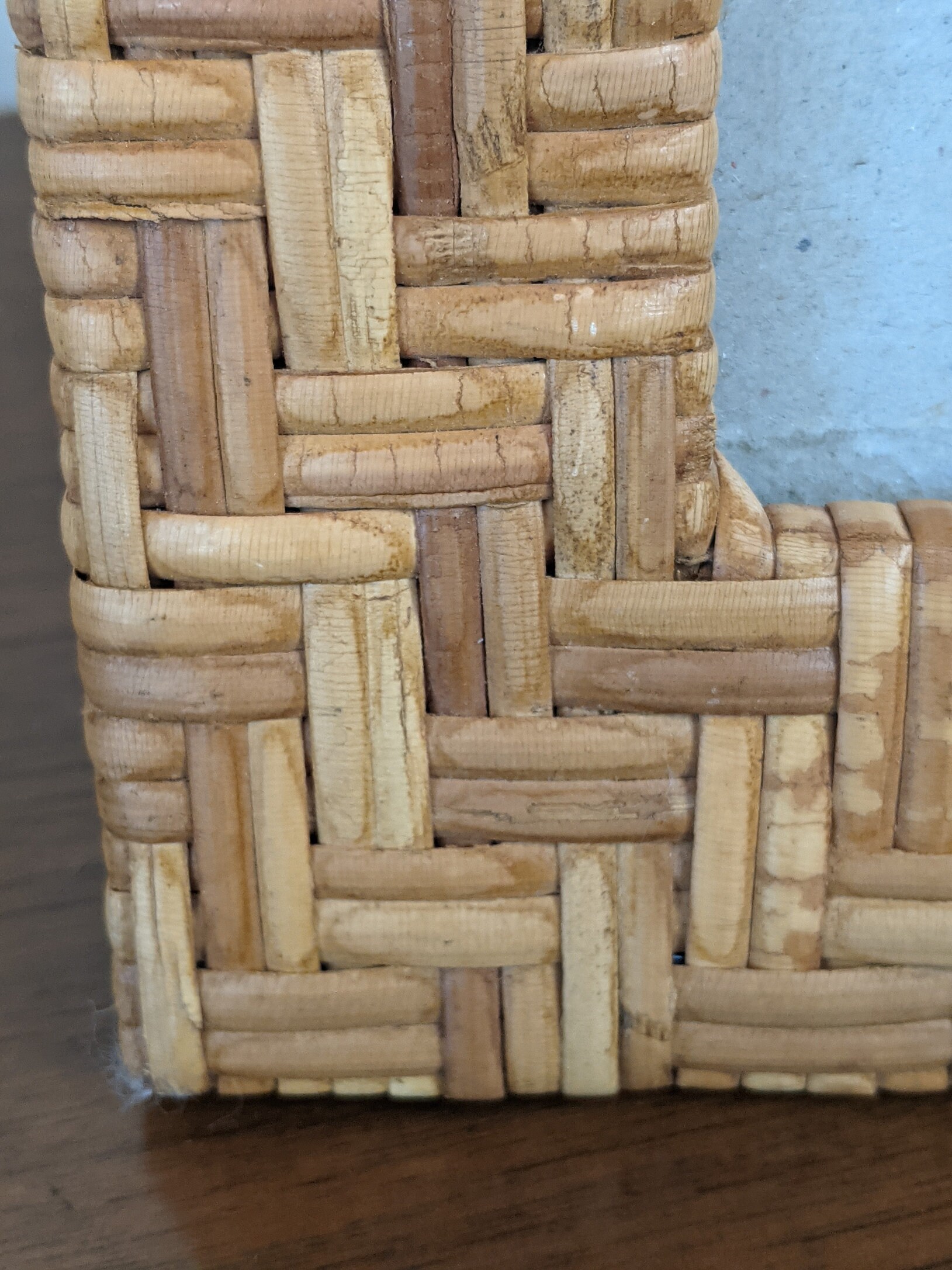 Vintage Wicker Rattan Double Picture Frame beach decor home | Etsy