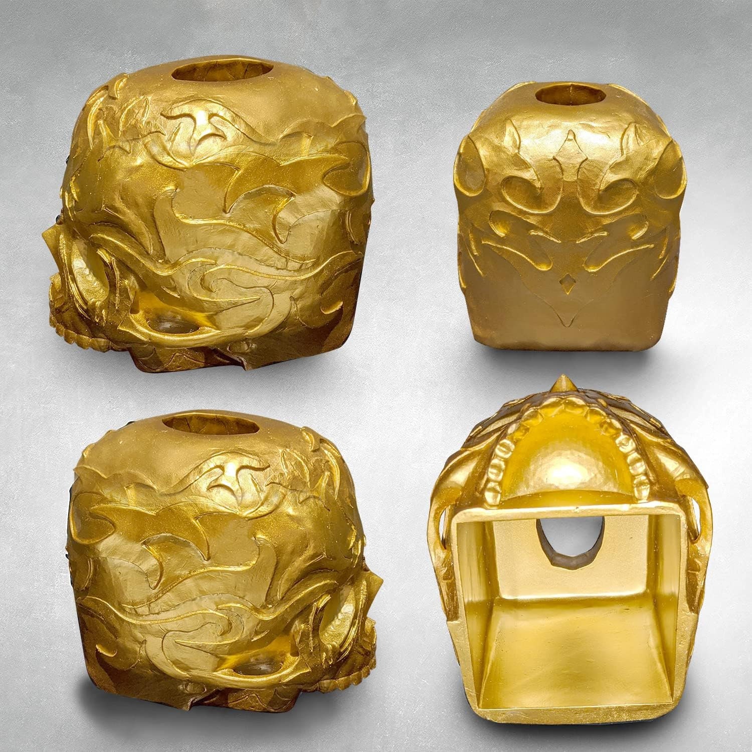 Skull Tissue Box Cover: Gothic Polyresin Gold Accent - Etsy