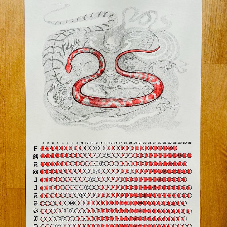2025 Lunar Calendar/year of the Snake/chinese New Year Calendar - Etsy