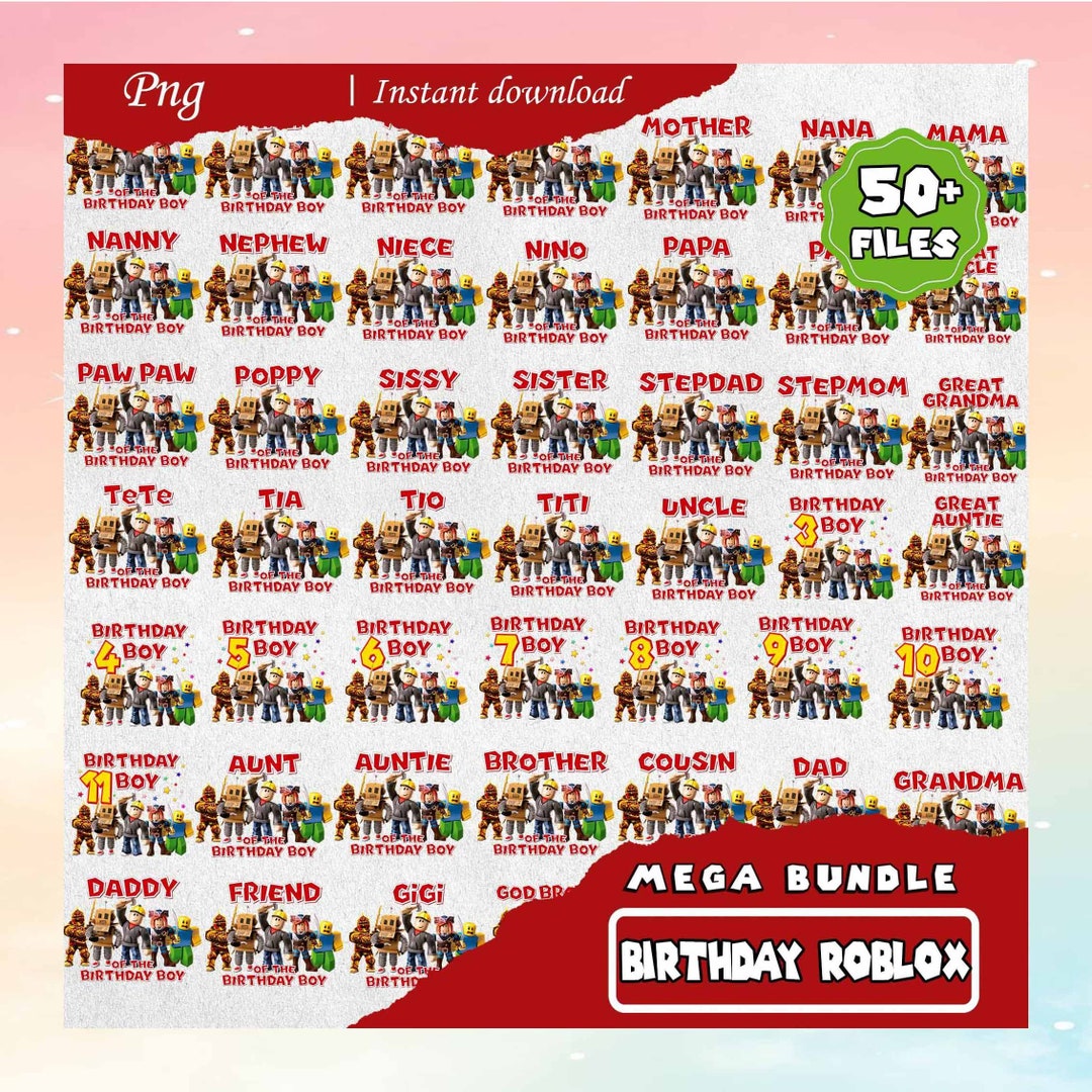 Roblox SVG Bundle, Roblox Font, Gaming Svg Files for Cricut, Roblox Png ...