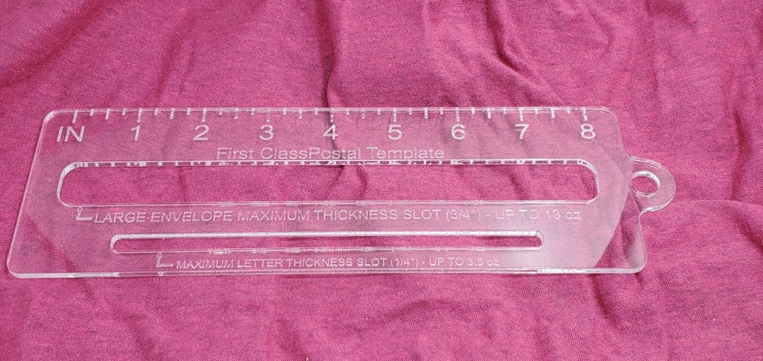 USPS First Class Letter Template & Small Package Thickness Gauge ...