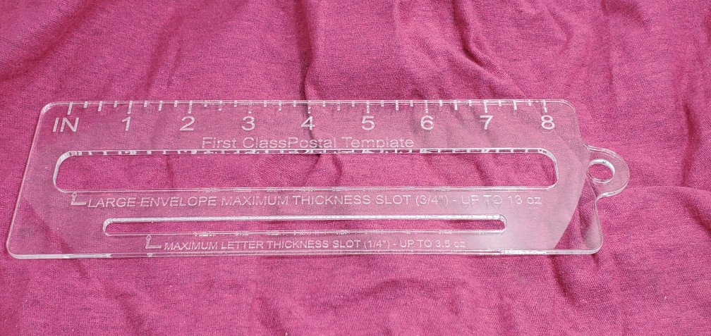 USPS First Class Letter Template & Small Package Thickness Gauge ...