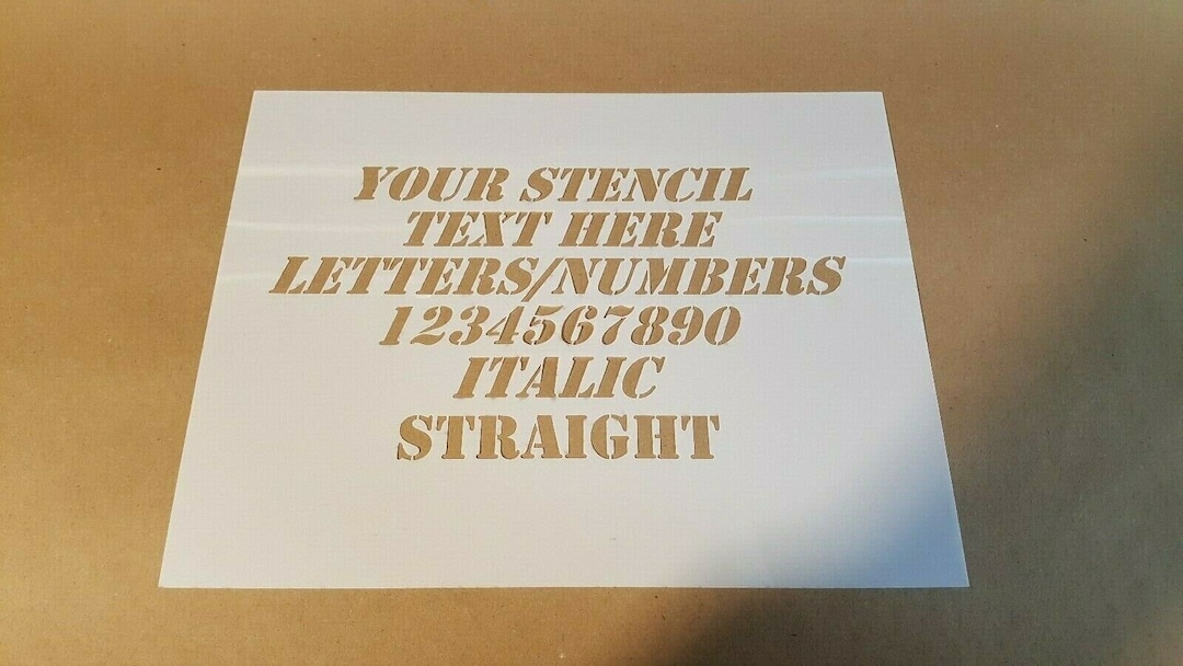Custom Cut Stencil With Letters Numbers Logo Personalized 8.5 X 11" or ...