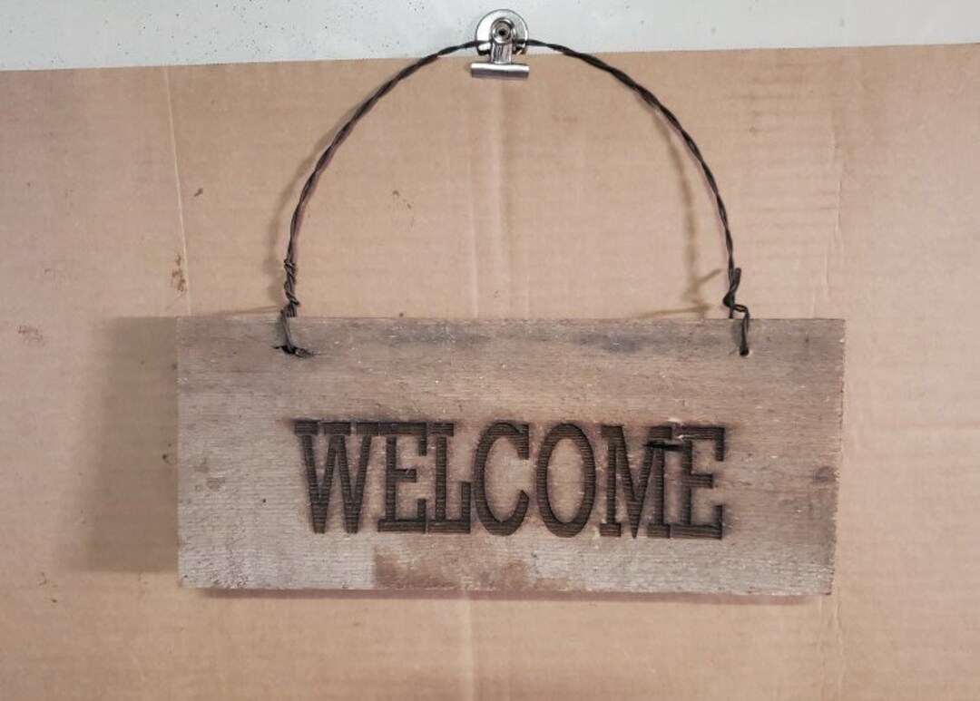 Engraved Authentic Barn Wood Barn Board Weathered Welcome Sign - Etsy